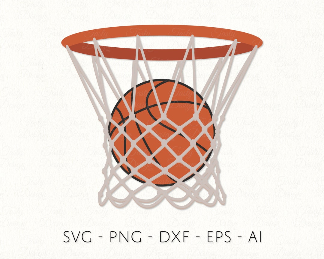 Basketball Hoop SVG Basket Ball Net PNG Layered Cut File Sublimation ...