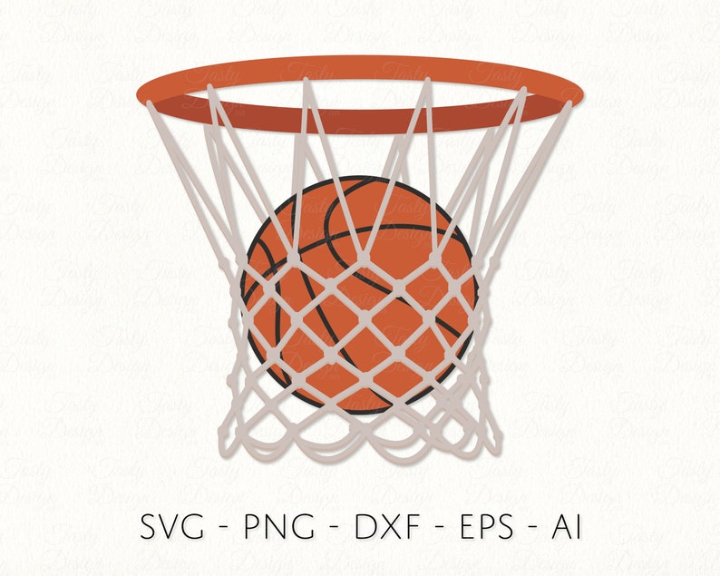 Basketball Hoop SVG Basket Ball Net PNG Layered Cut File - Etsy