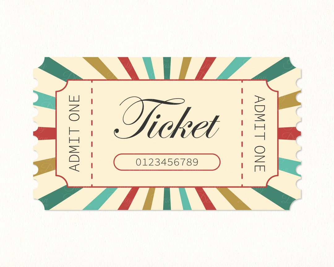 Ticket SVG File - Etsy