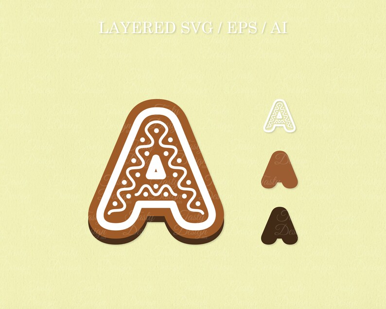 Gingerbread Font Svg Christmas Alphabet Cut File Winter Baking - Etsy