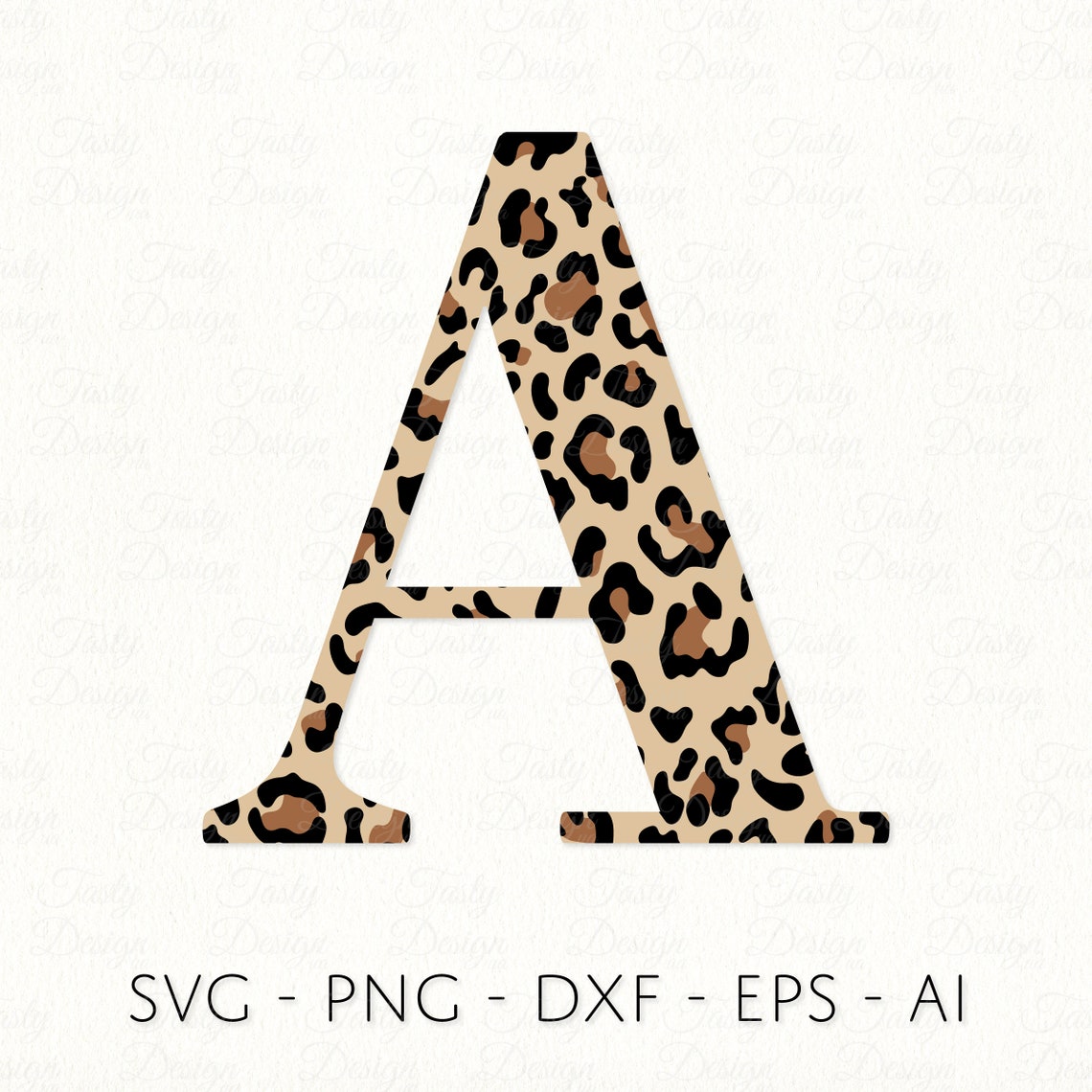 Leopard Letters SVG PNG DXF Wildcat Print Alphabet Wild Animal Font ...