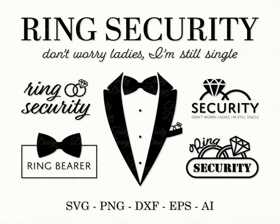 Ring Security SVG Ring Bearer Sign Ring Security Clipart - Etsy