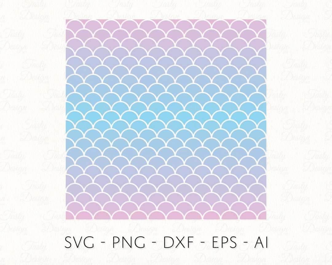 Mermaid Scales SVG Seamless Pattern Fish Scale PNG Background ...