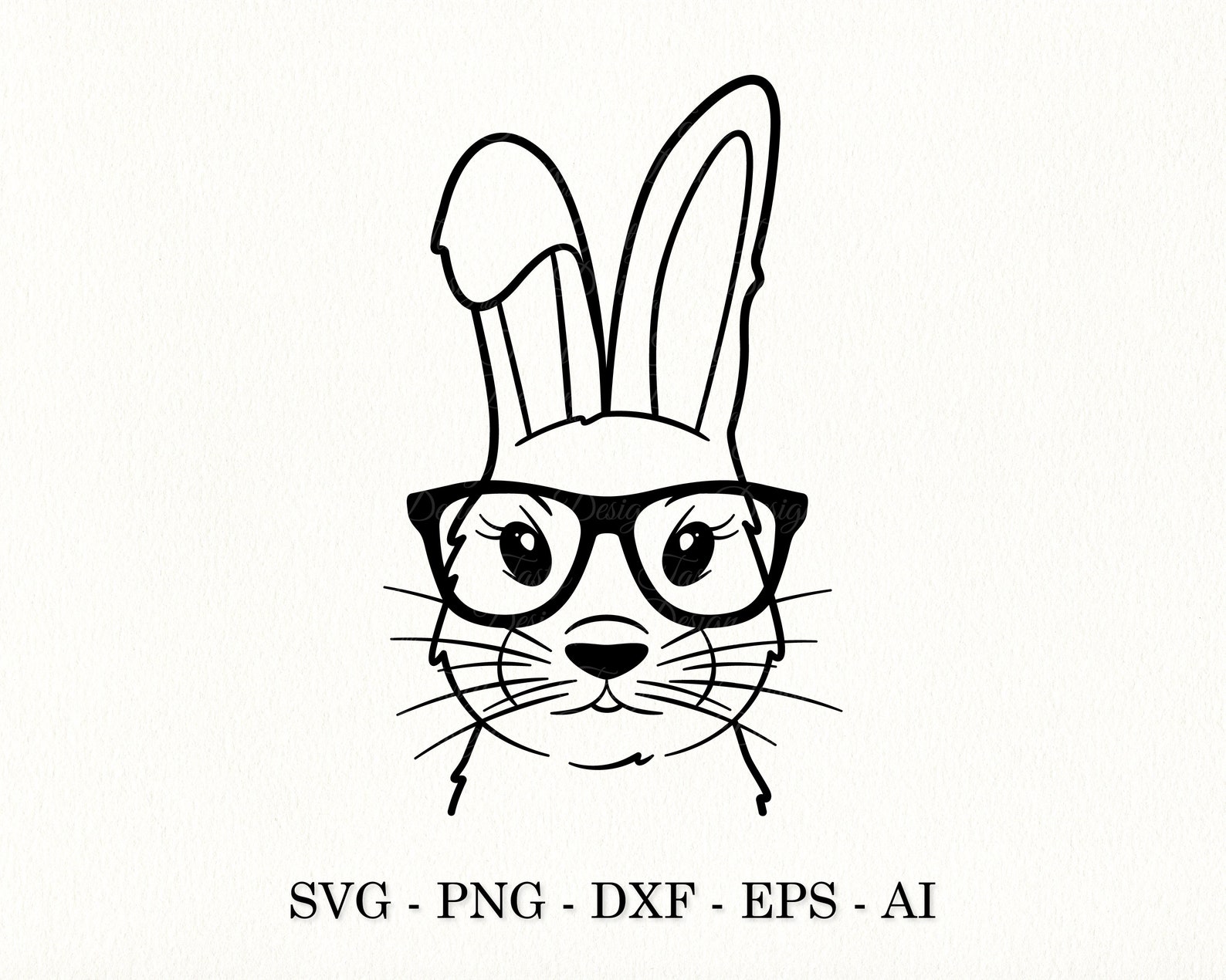 Hase mit Brille svg Osterhase Svg Hase mit Sonnenbrille | Etsy