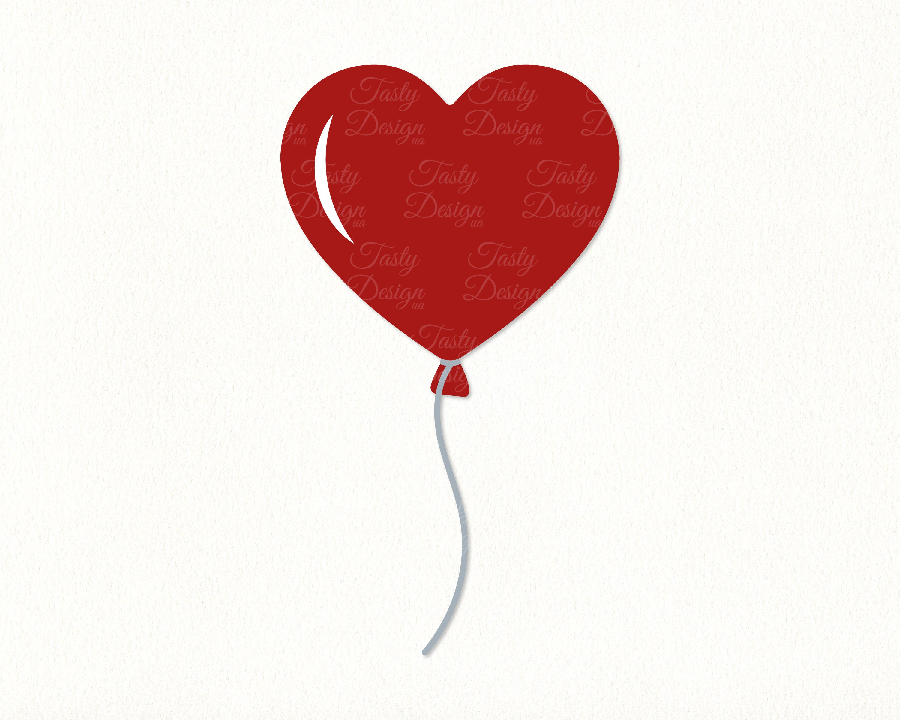 Heart Balloon SVG Birthday Balloon Svg Red Balloon Clipart | Etsy