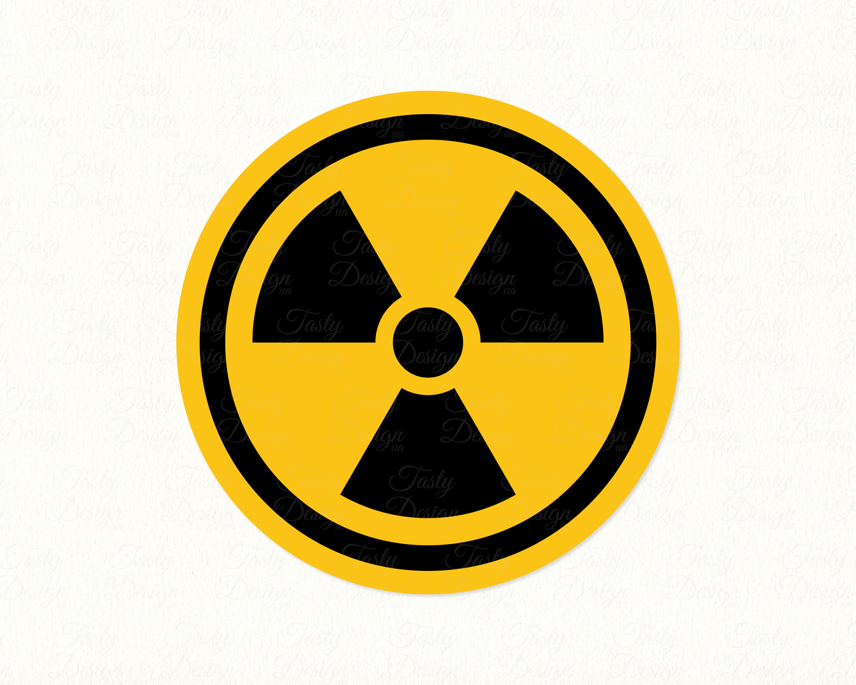 Radiation Warning Sign SVG PNG DXF Radioactive Symbol Icon Sublimation ...