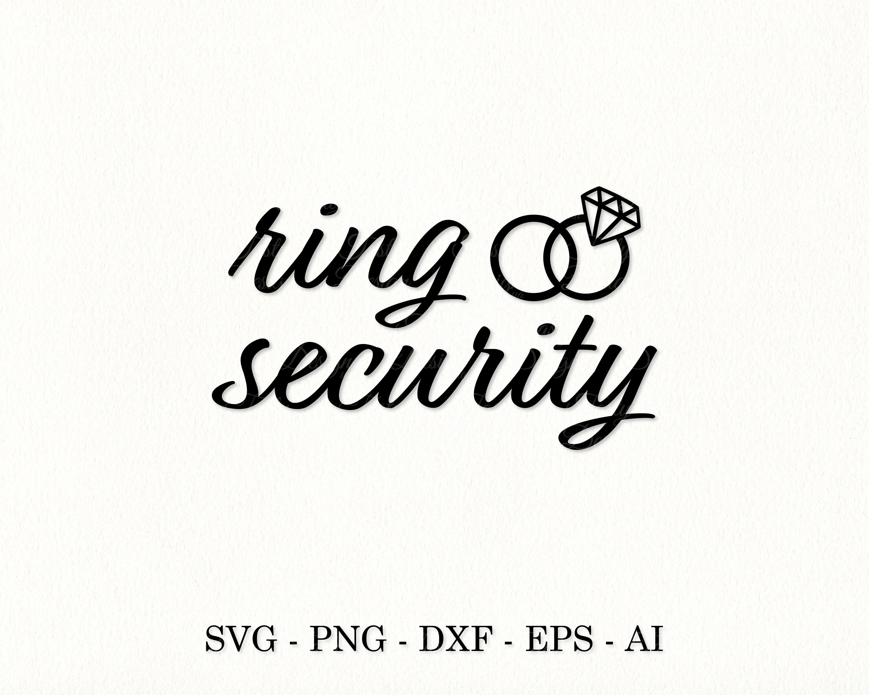 Ring Security SVG Ring Bearer Sign Ring Security Clipart Wedding Party ...