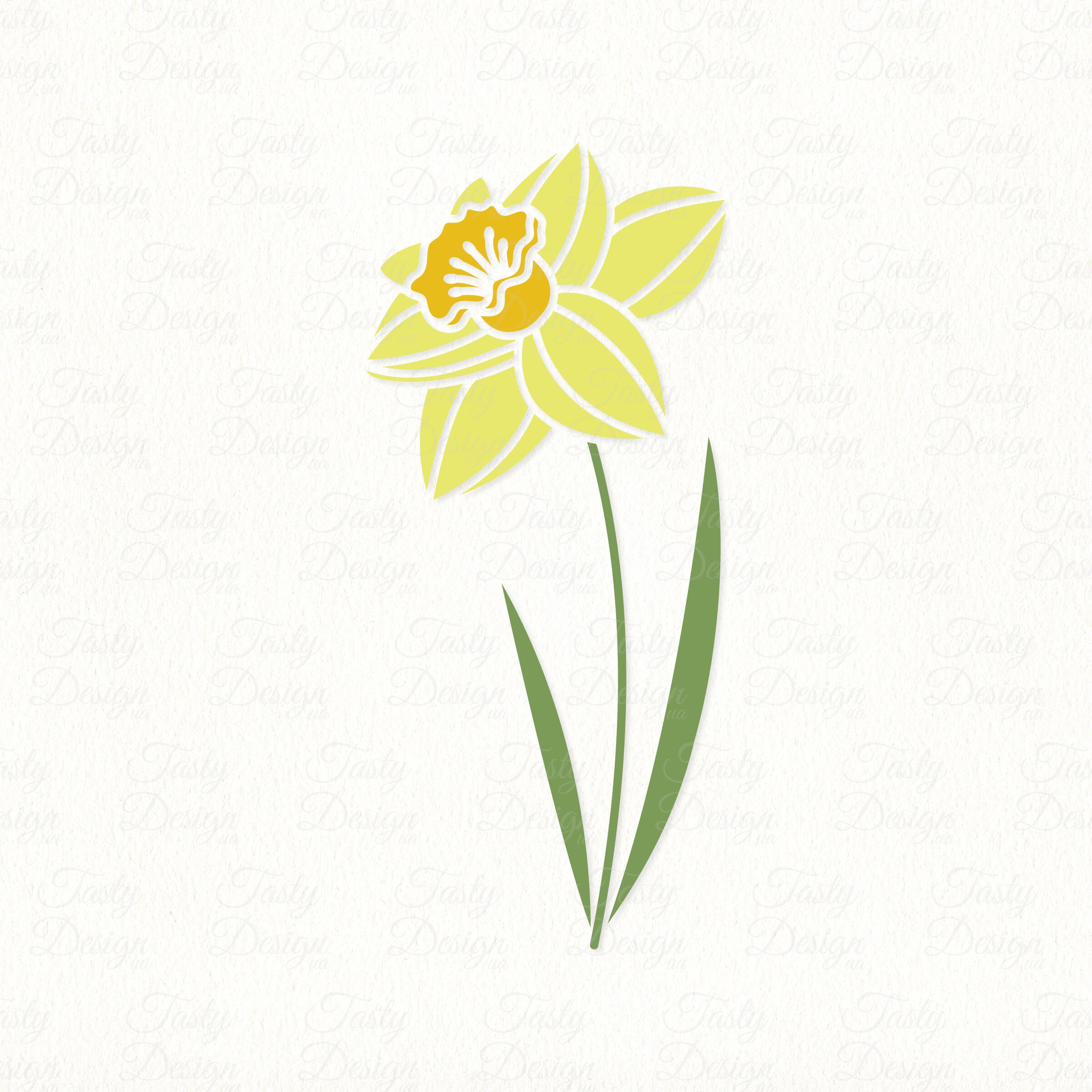 Daffodil SVG PNG DXF March Birth Flower Sublimation Decal Vector File ...
