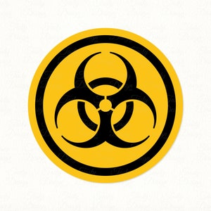 Biological Hazard Sign SVG PNG DXF Biohazard Symbol Warning Icon ...