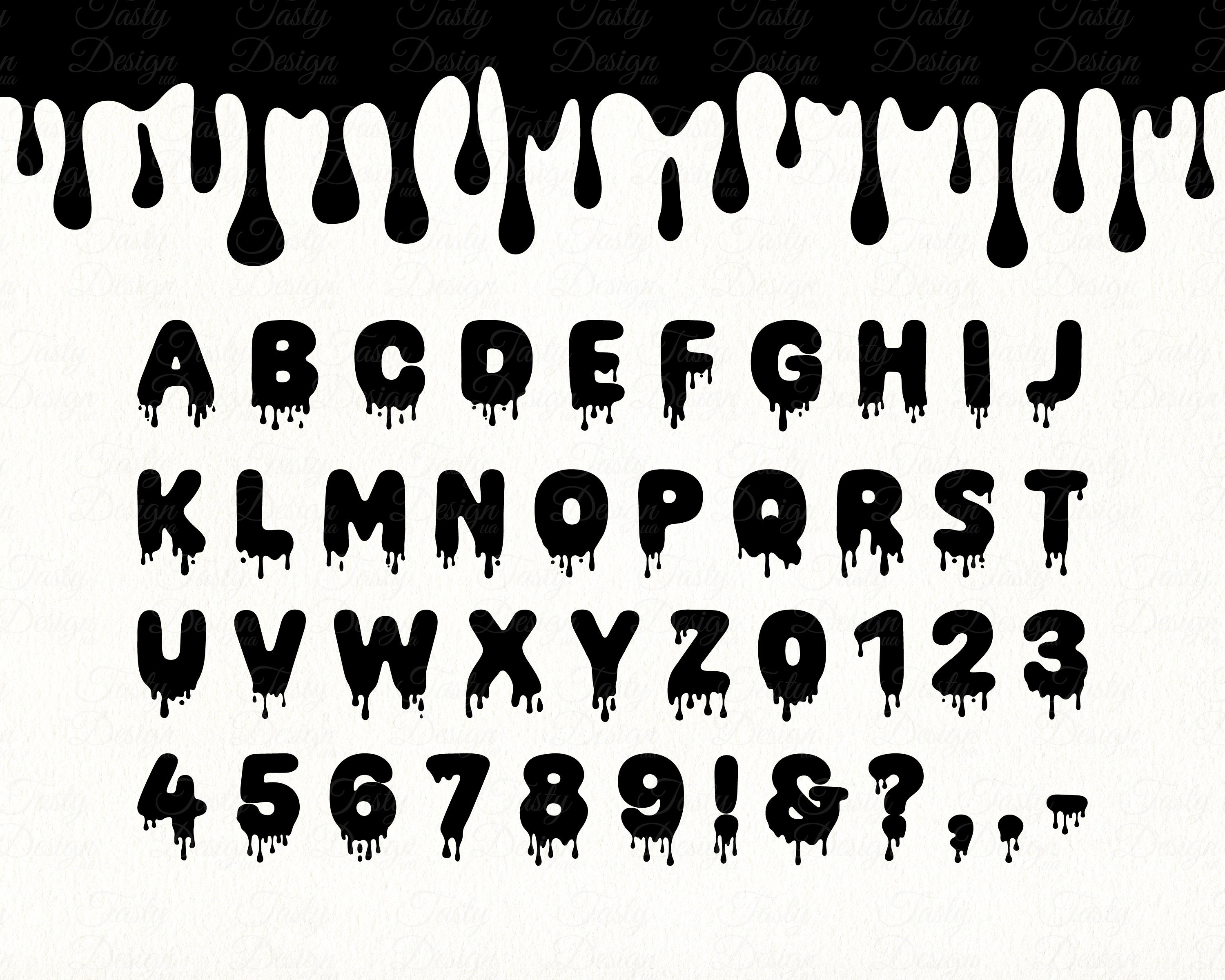Dripping Font SVG Halloween Alphabet PNG Spooky Letters Bloody - Etsy