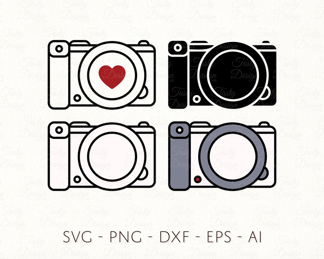 Camera Lens SVG PNG DXF Simple Camera Set Sublimation Decal File - Etsy