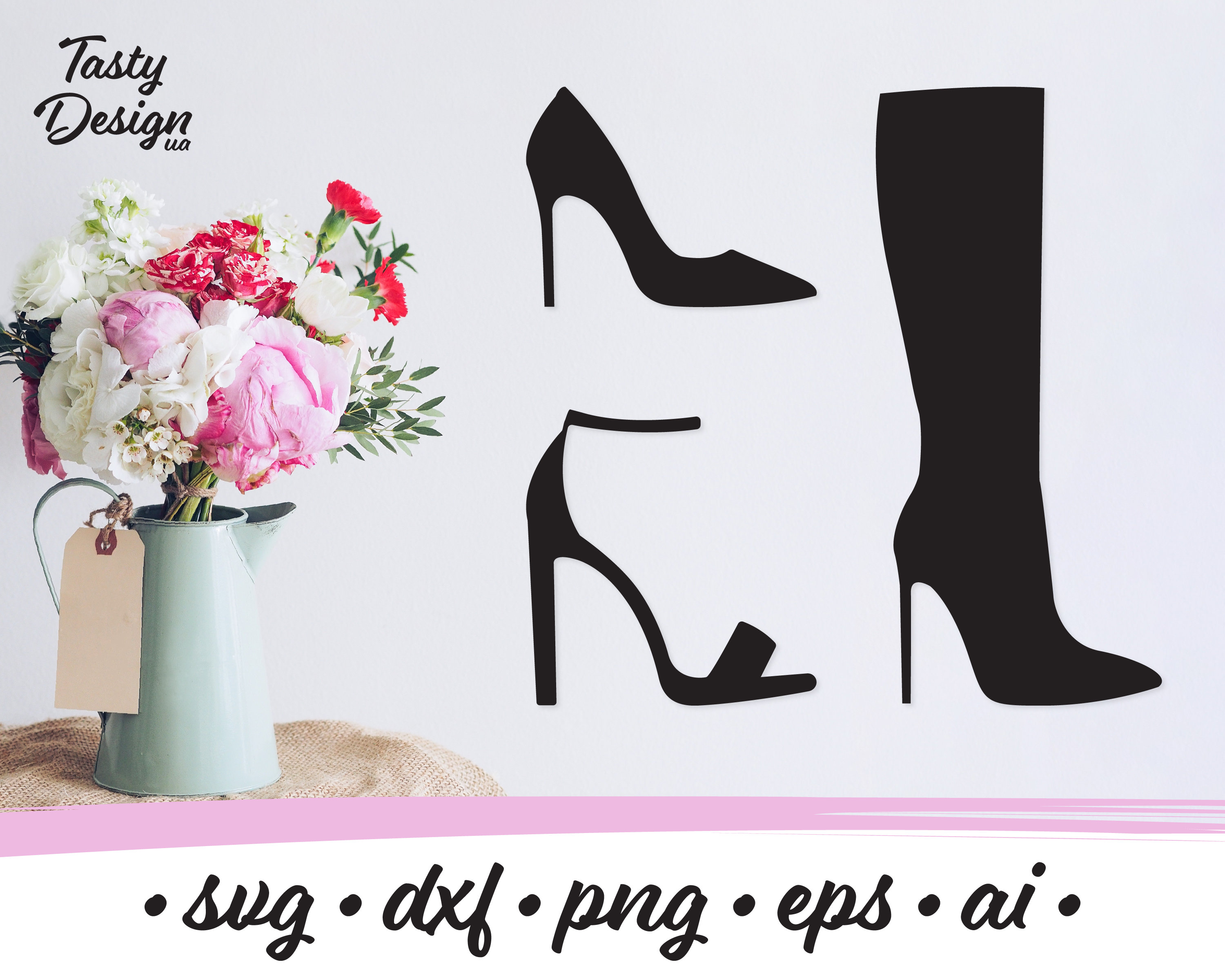 High Heels Svg Stiletto Heels Svg Ankle Strap Sandals Svg File - Etsy