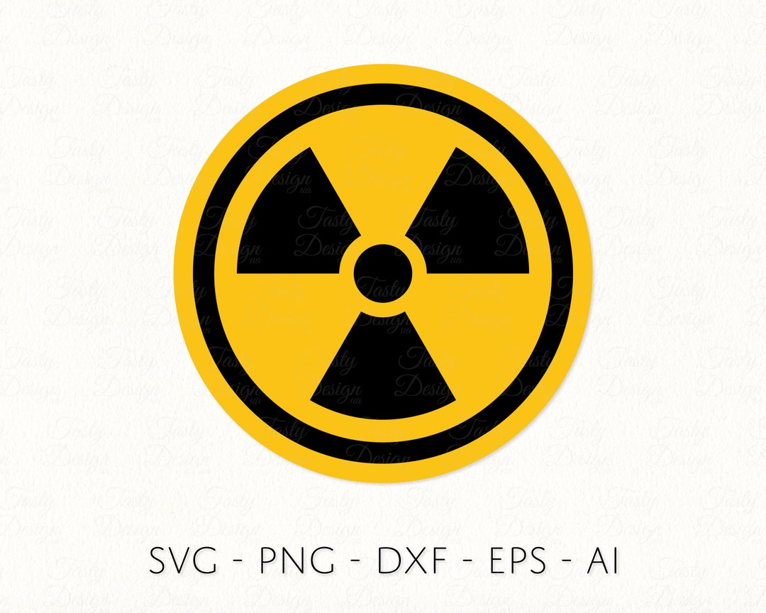 Radiation Warning Sign SVG PNG DXF Radioactive Symbol Icon Sublimation ...