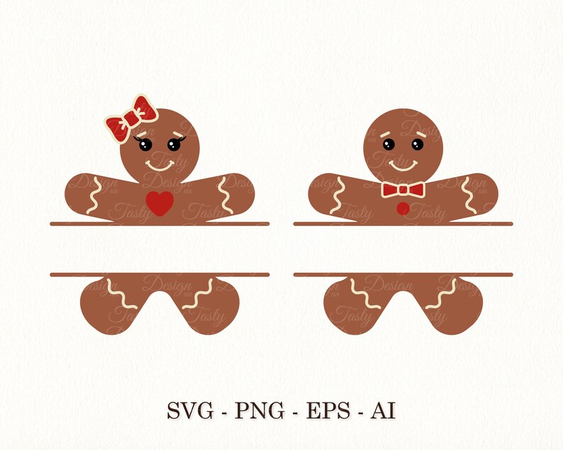 Gingerbread Name Frame SVG Gingerbread Split Monogram Svg Baby Girl ...