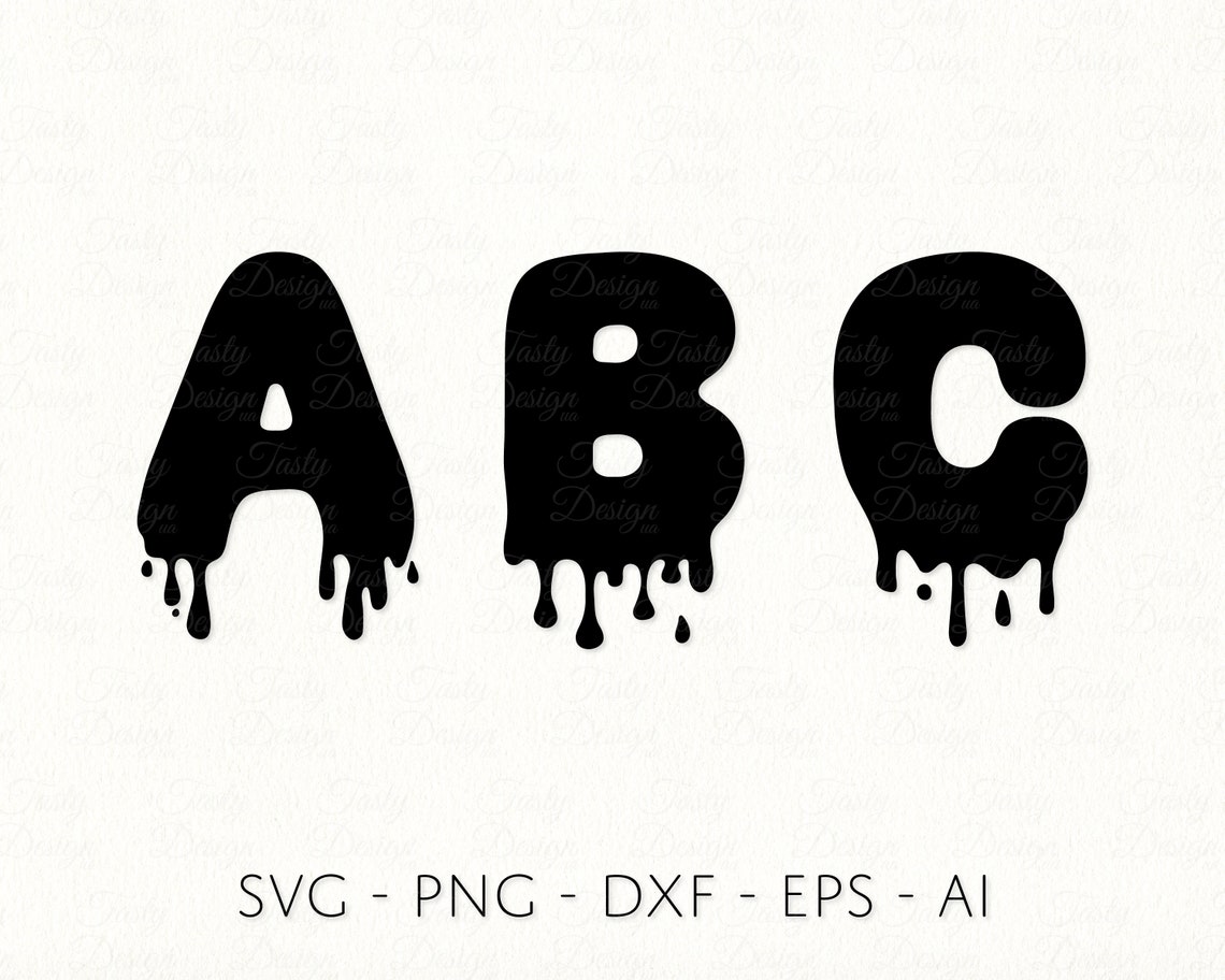Dripping Font SVG Halloween Alphabet PNG Spooky Letters Bloody - Etsy