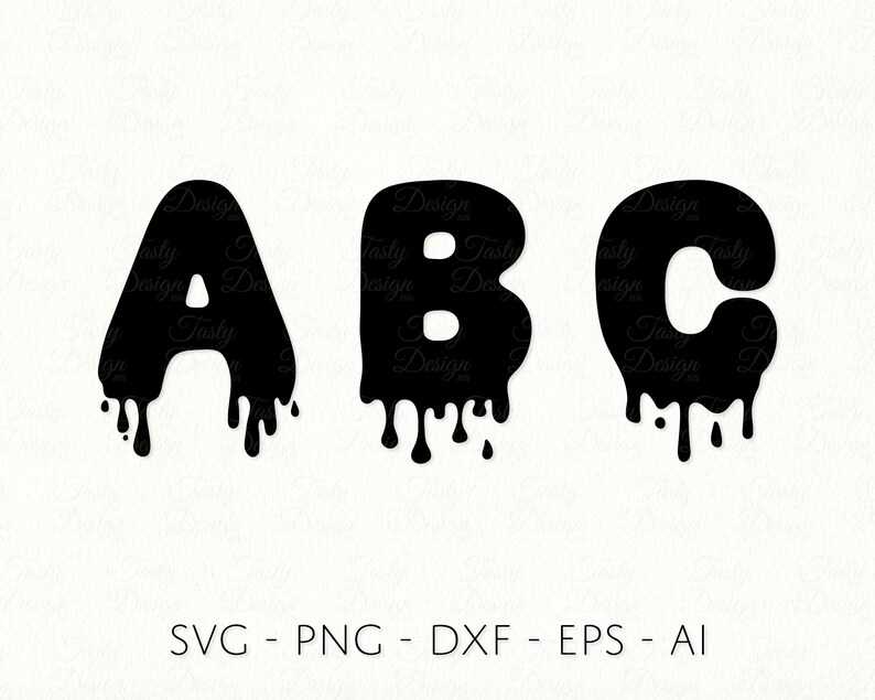 Dripping Font SVG Halloween Alphabet PNG Spooky Letters Bloody - Etsy