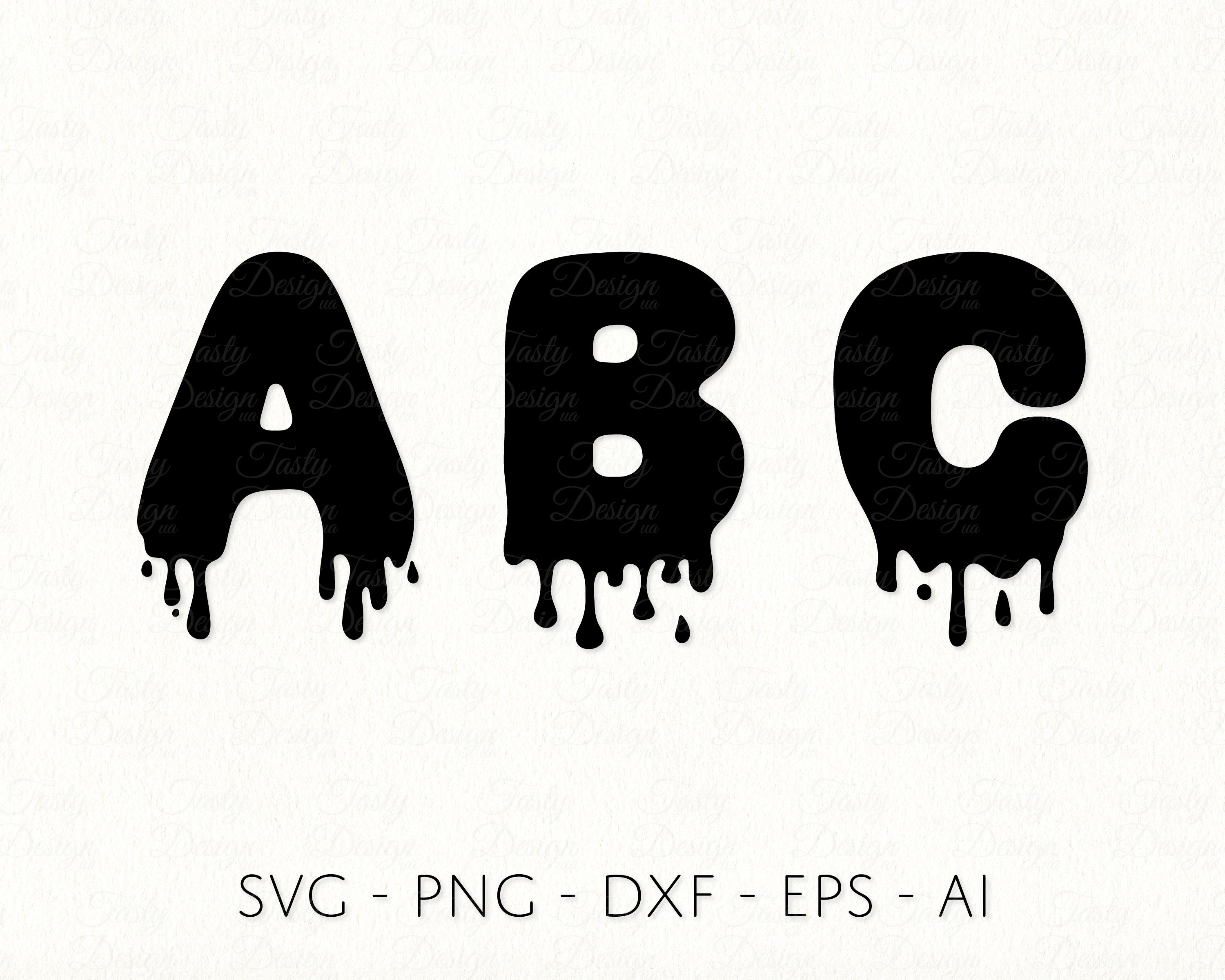 Dripping Font SVG Halloween Alphabet PNG Spooky Letters Bloody Numbers ...