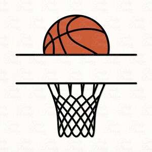 Basketball Split Frame SVG PNG DXF Sublimation Decal File Team Player ...