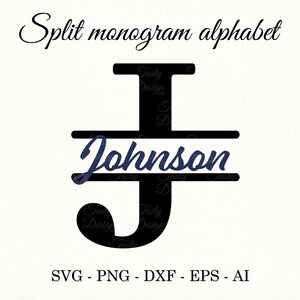 Split Monogram Font SVG Split Alphabet Monogram PNG Split Letters Svg ...