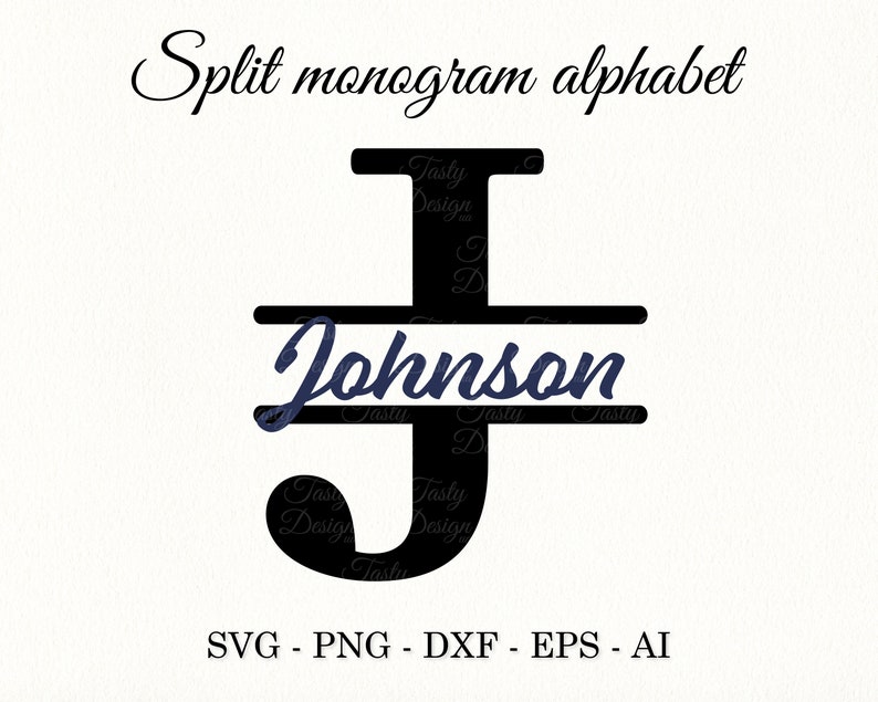 Split Monogram Font SVG Split Alphabet Monogram PNG Split Letters Svg ...