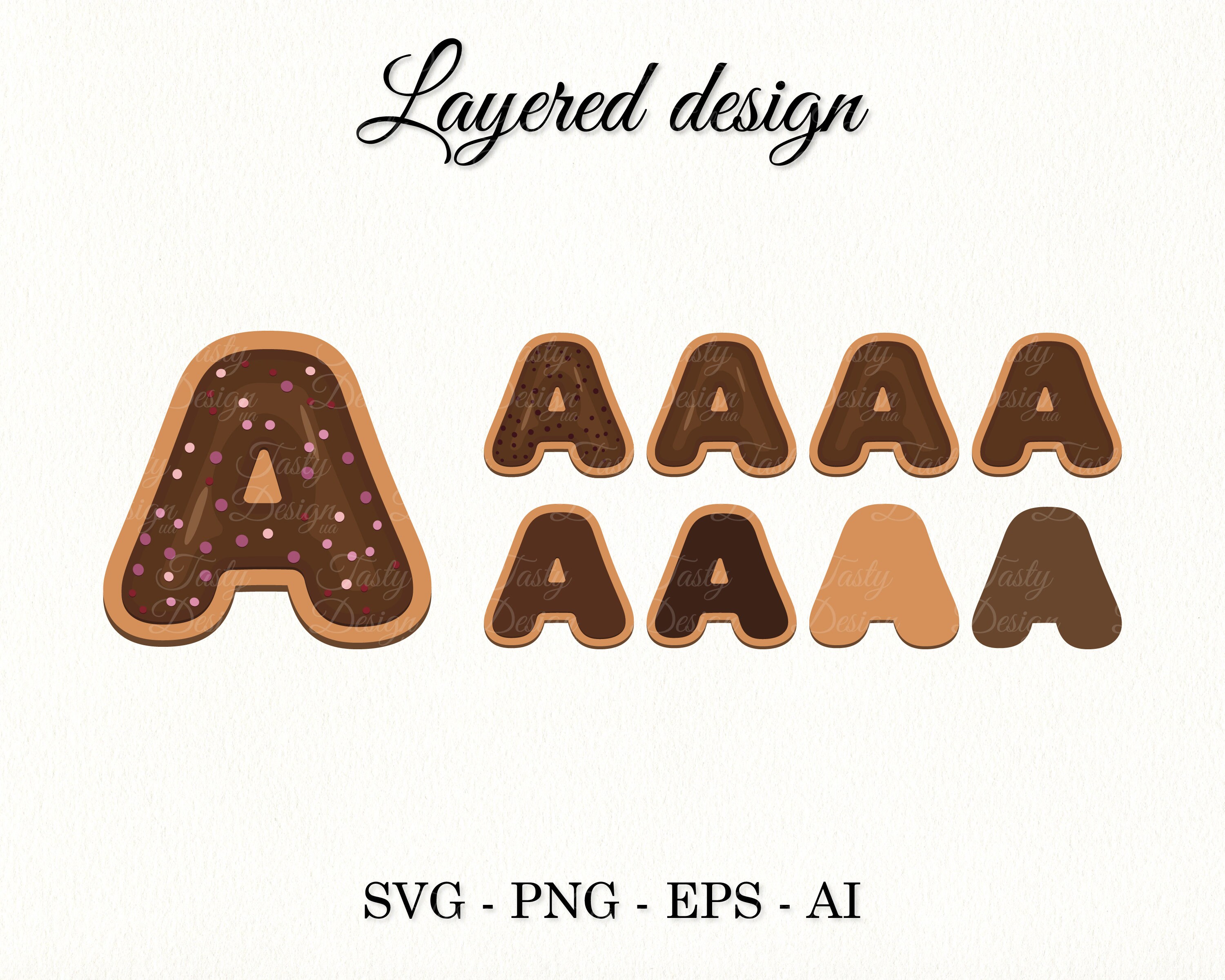 Donut Font SVG Chocolate Donut Letters and Numbers PNG EPS - Etsy Australia
