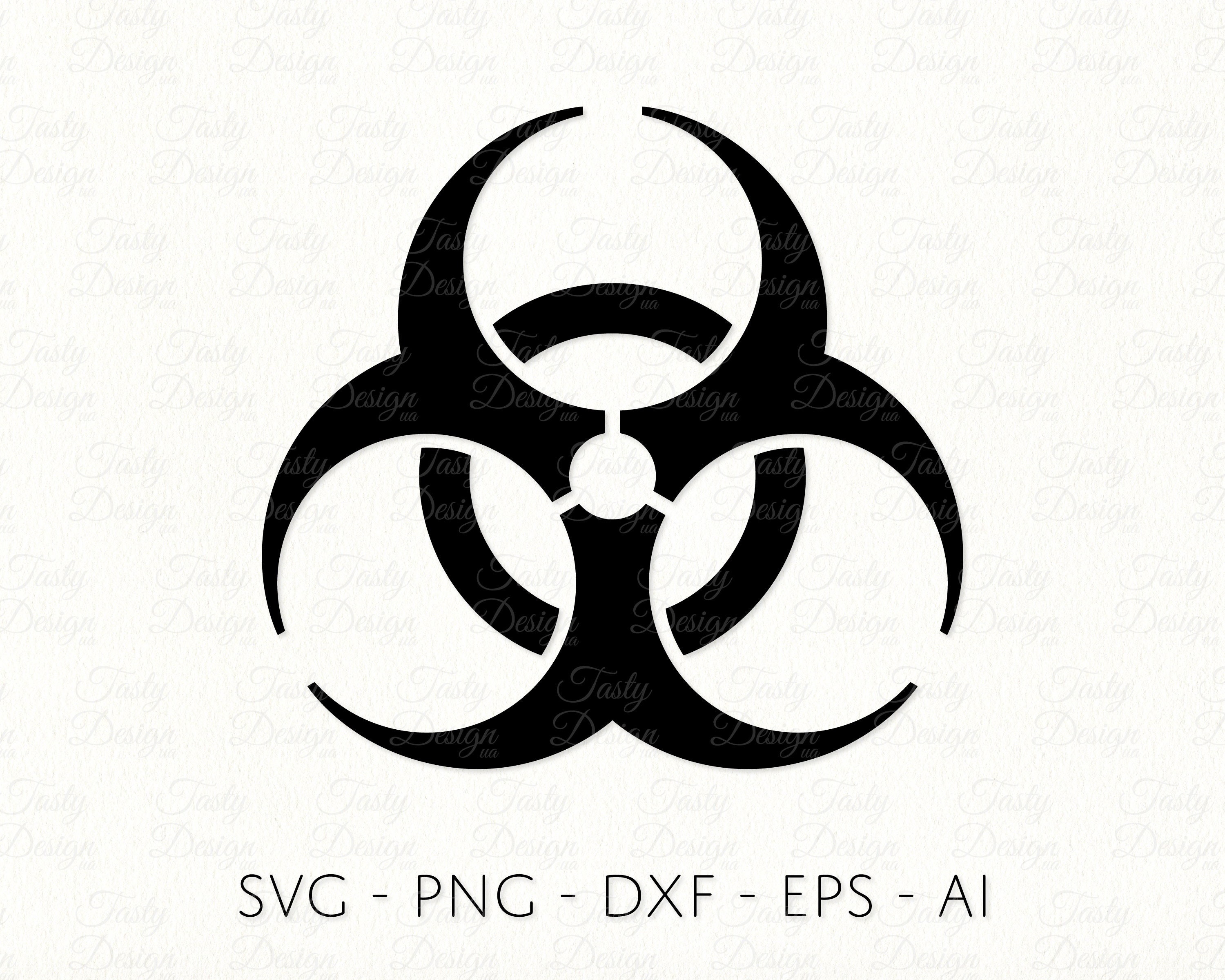 Radiation Warning Sign Biological Hazard Icon SVG PNG DXF Radioactive ...