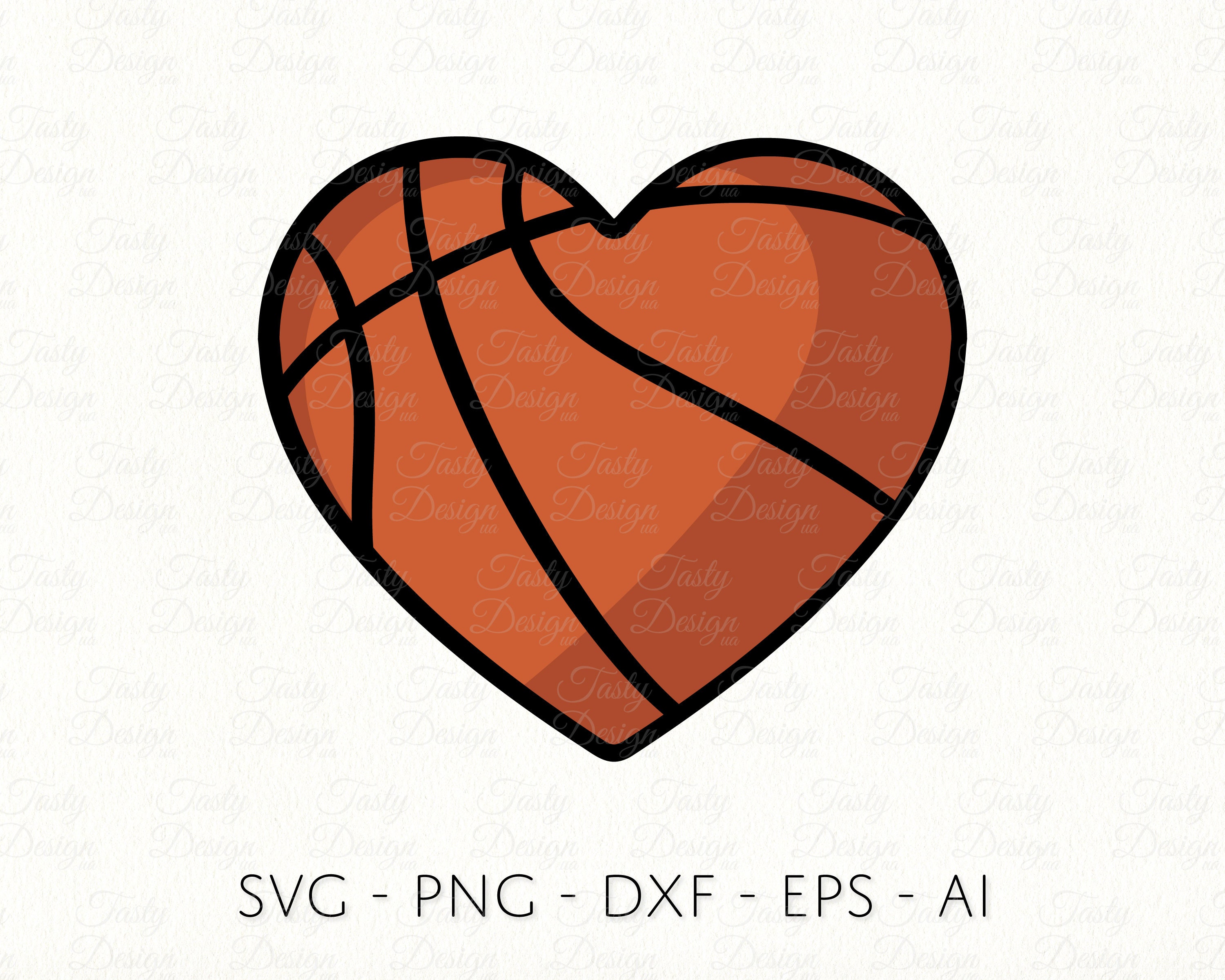 Basketball Heart SVG PNG DXF Sublimation Decal Cricut Printable File - Etsy