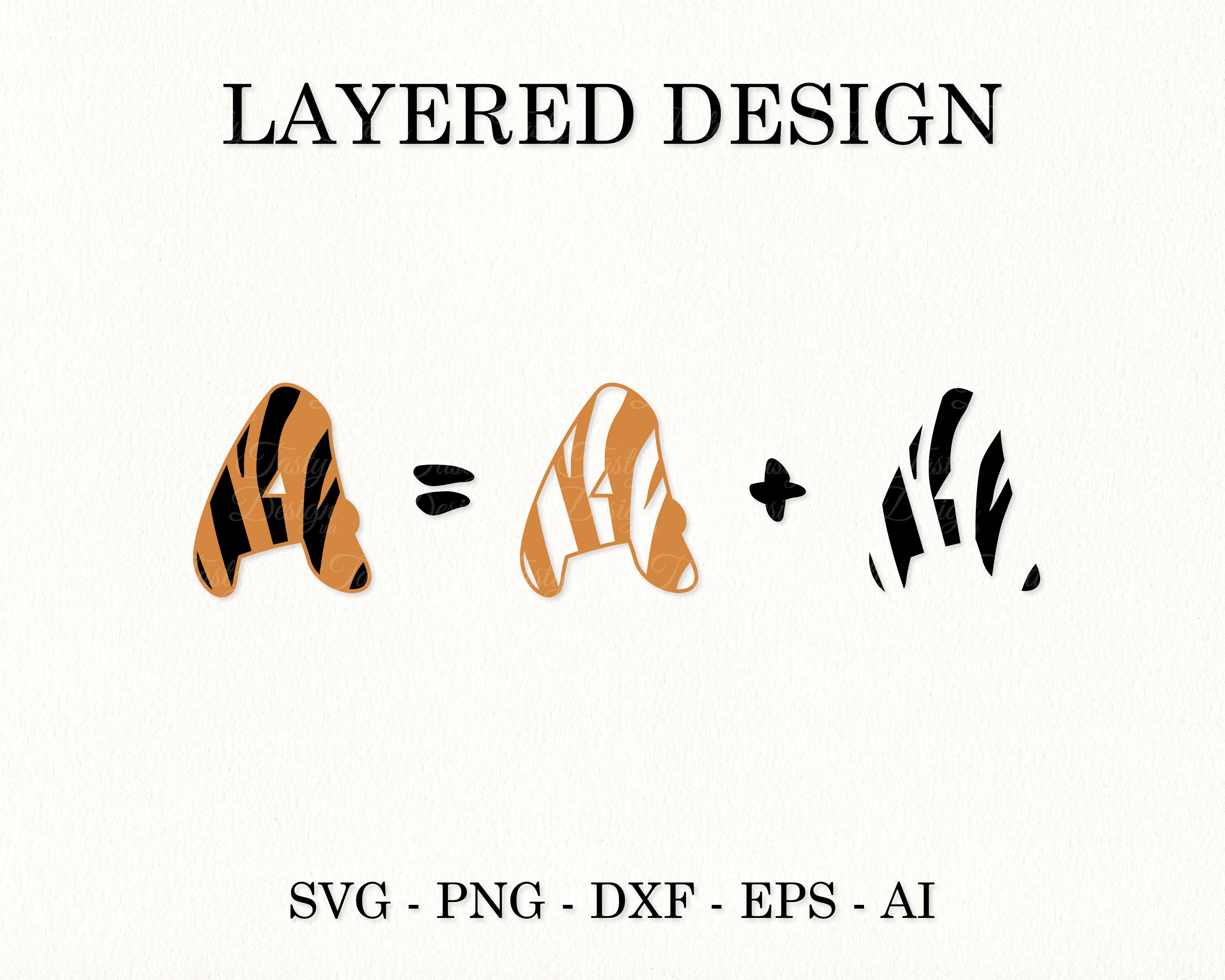 Tiger Font SVG Wild Animal Alphabet Cut File Wildcats Svg Tiger Stripes ...