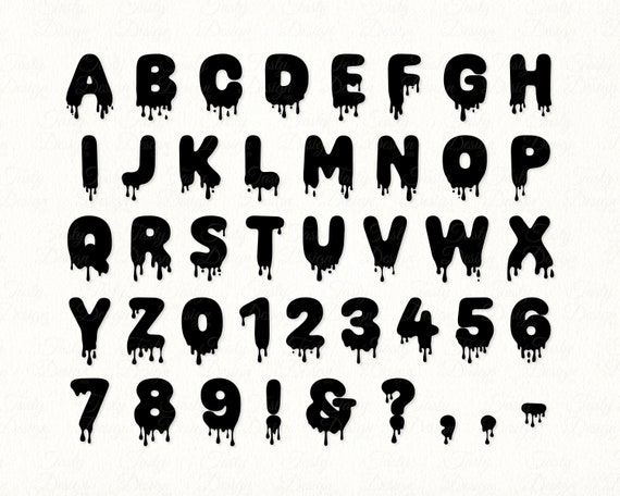 Dripping Font SVG Halloween Alphabet PNG Spooky Letters Bloody - Etsy