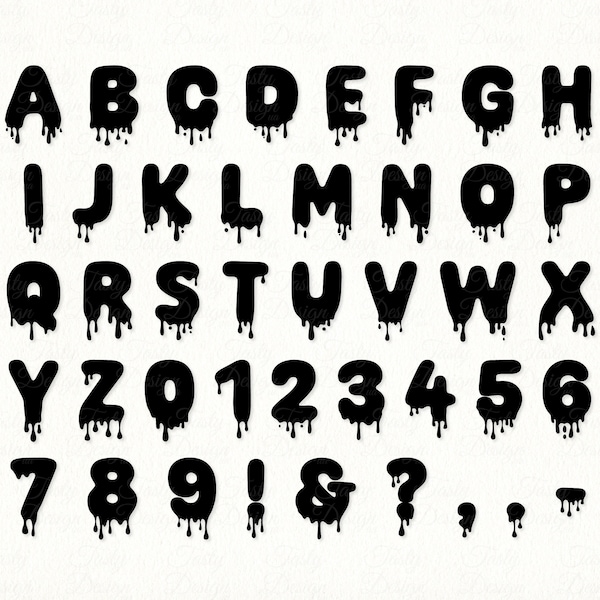 Dripping Letters - Etsy