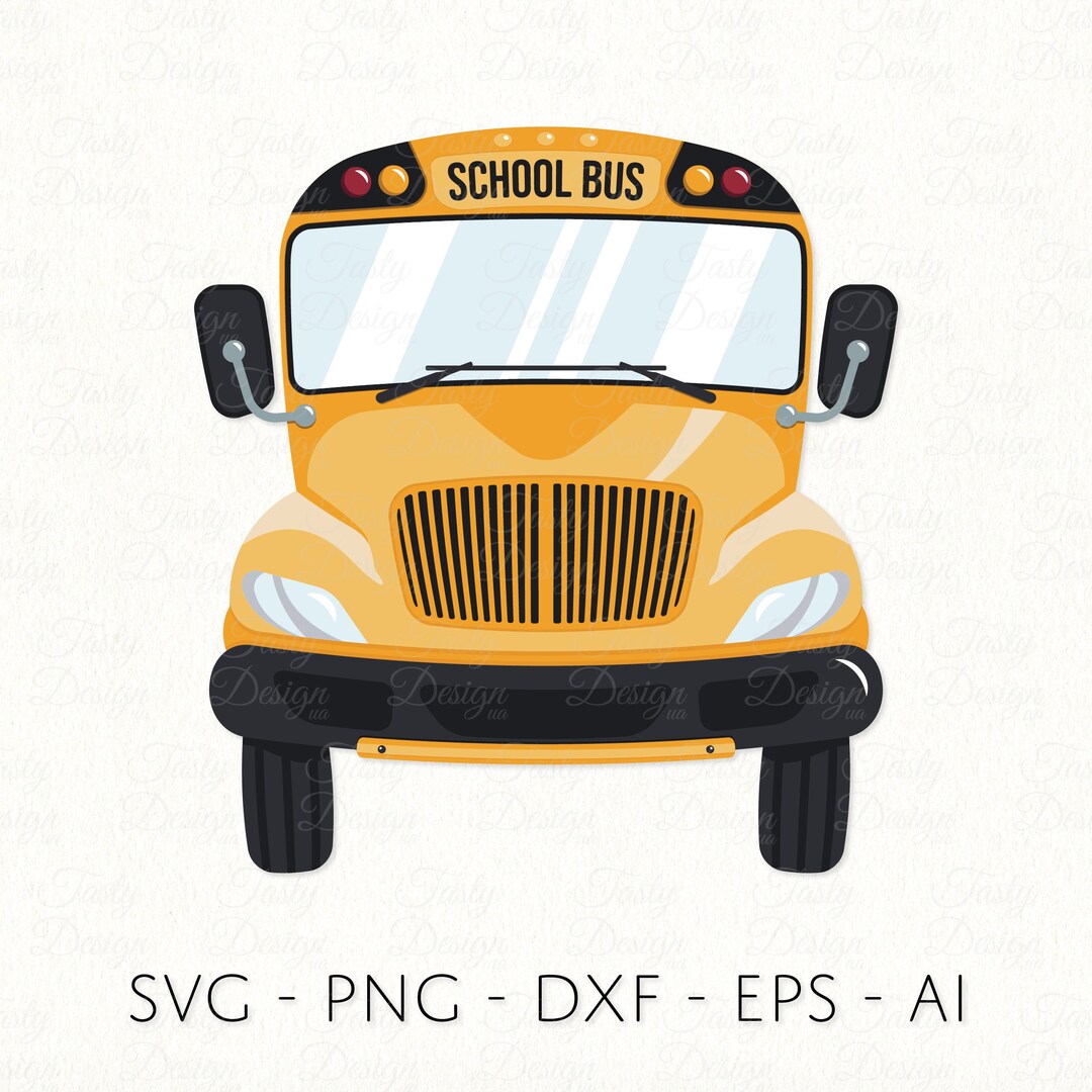 School Bus SVG PNG DXF File - Etsy
