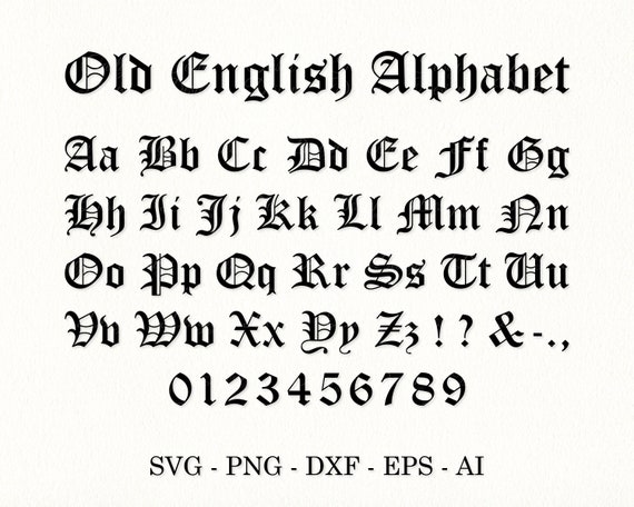 Old English Font L