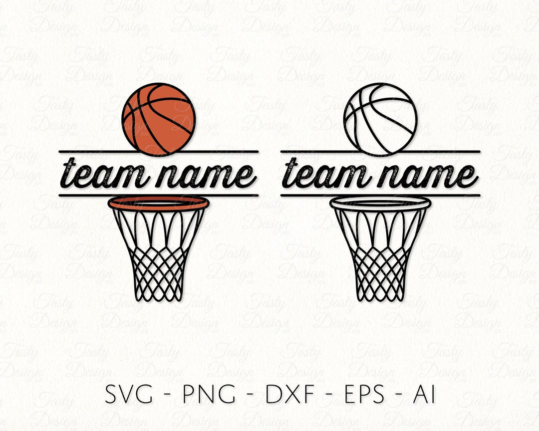 Basketball Split Frame SVG PNG DXF Sublimation Decal File Team Player ...