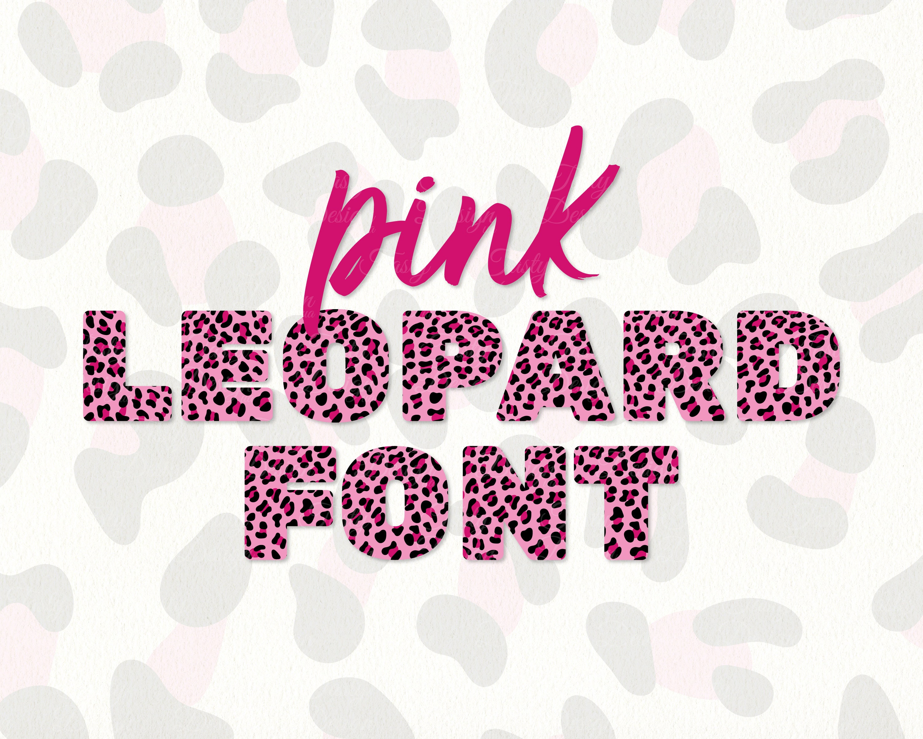 Pink Leopard Font SVG Layered Leopard Letters SVG Leopard - Etsy