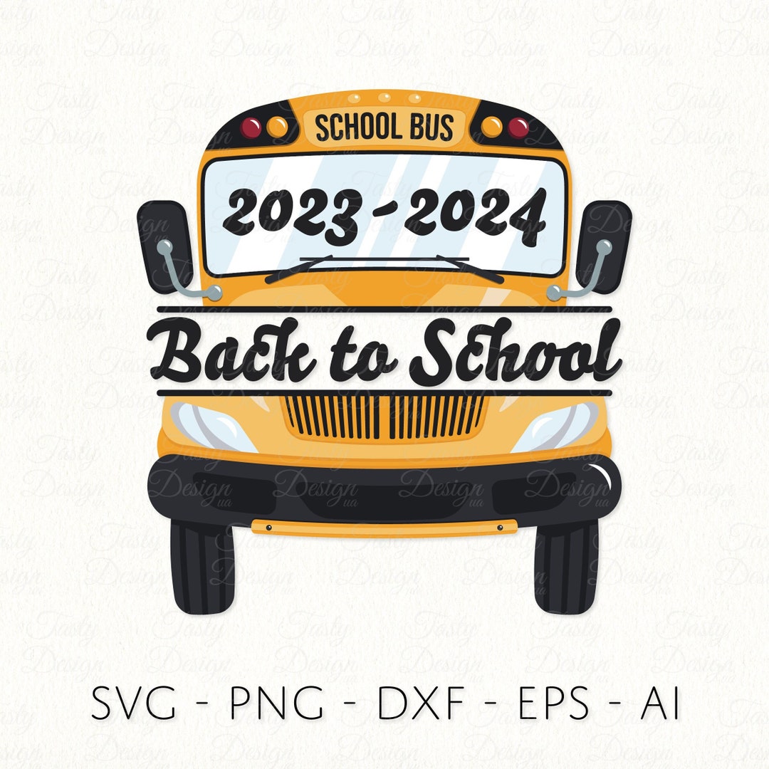 School Bus Split Frame SVG PNG DXF - Etsy