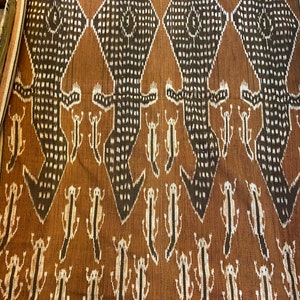 P004 Awesome Dayak Iban Charm Ritual Old Pua Kumbu Ikat Sarawak Borneo ...