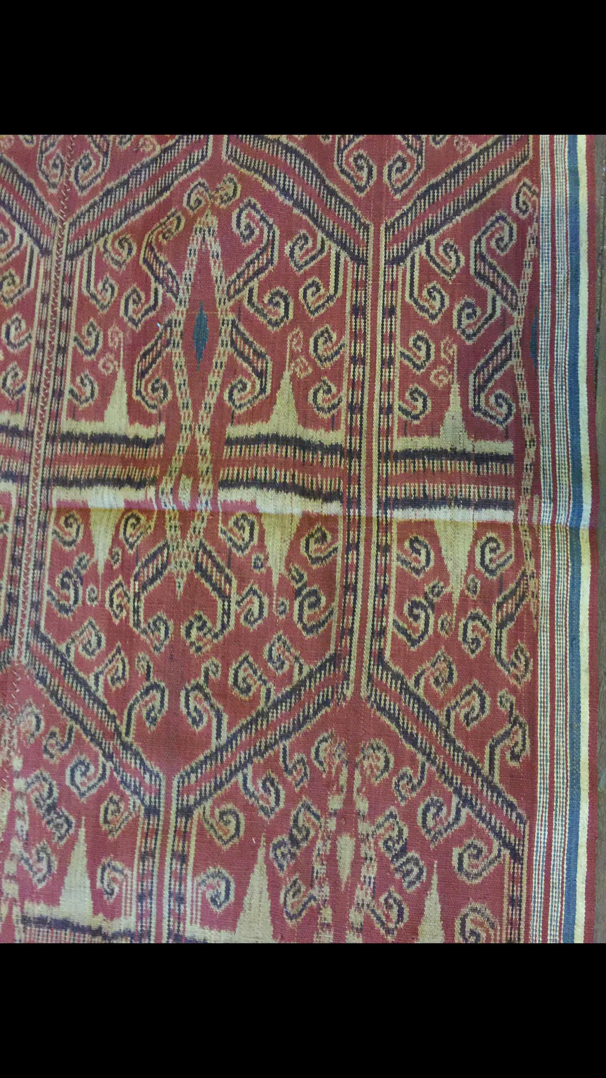 P002 Awesome Dayak Iban Charm Ritual Old Ikat Pua Kumbu Ikat Sarawak ...