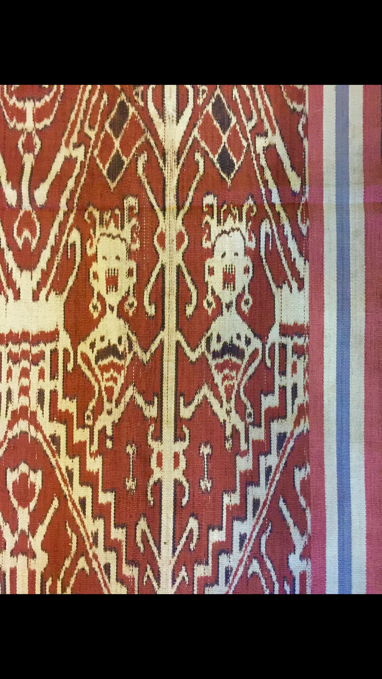 P003 Awesome Dayak Iban Charm Ritual Old Pua Kumbu Ikat Sarawak Borneo ...