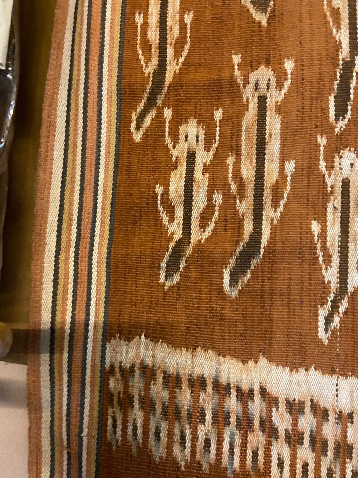 P004 Awesome Dayak Iban Charm Ritual Old Pua Kumbu Ikat Sarawak Borneo ...