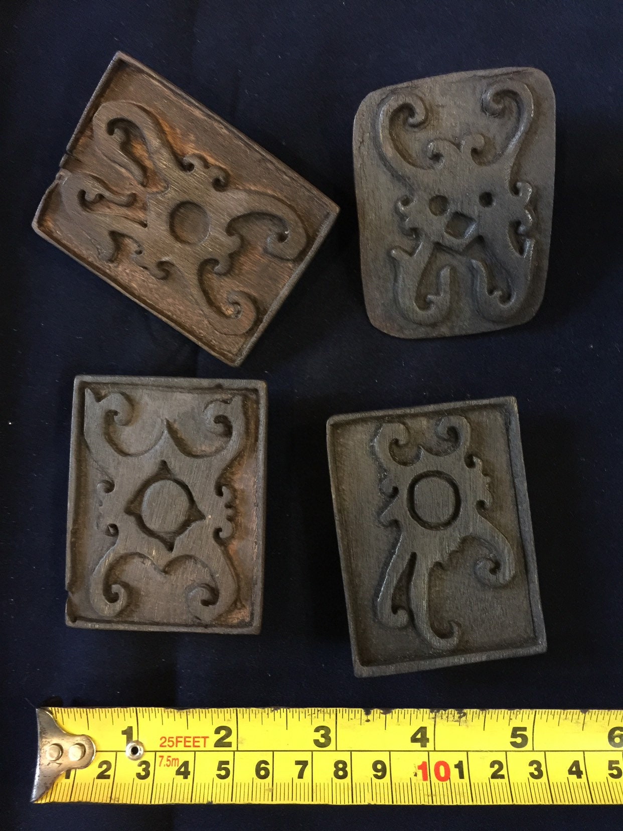 TS09# Charm Ritual ASO Figure Tribal Tattoo Stamp Piercing Body Dayak ...