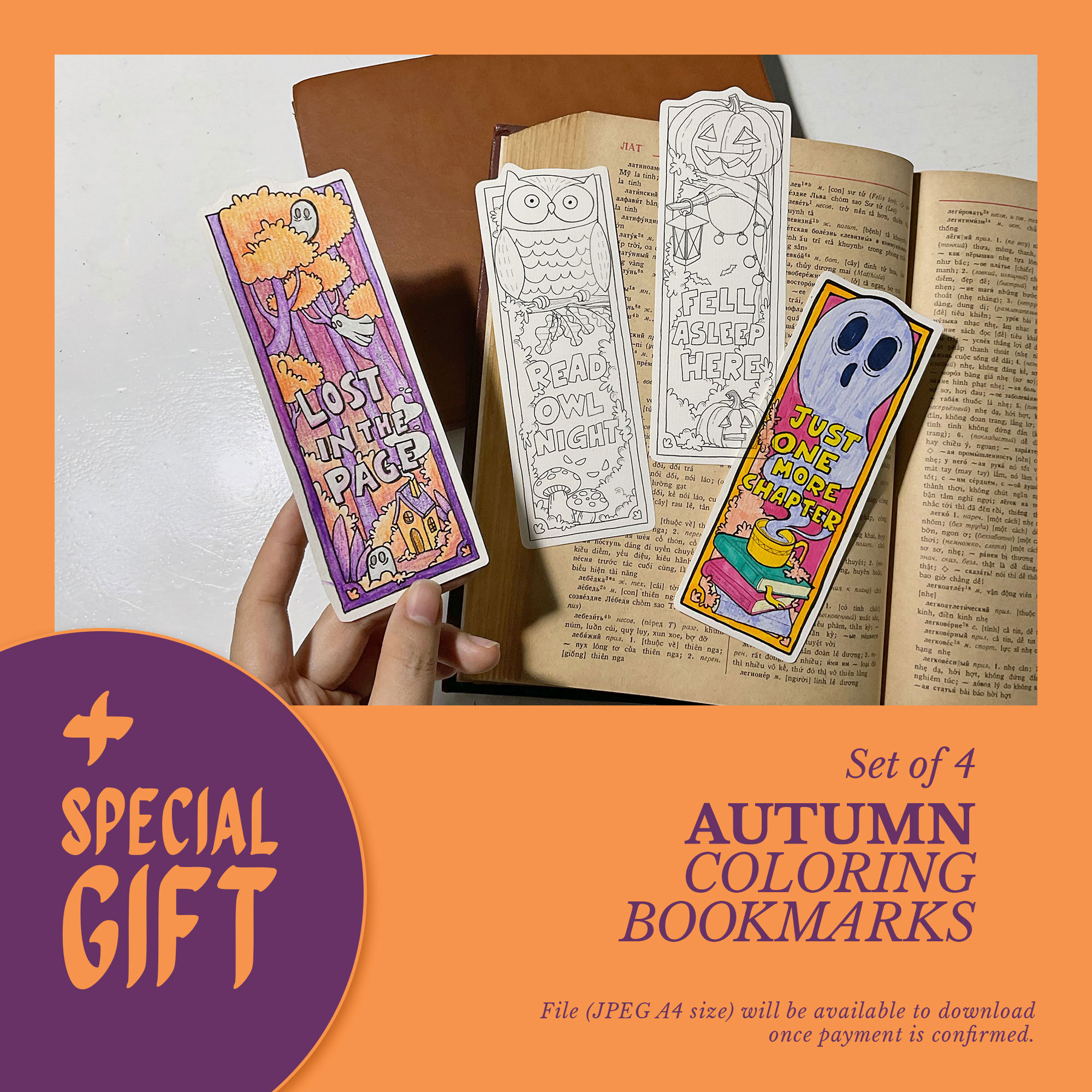 Halloween Coloring Pages: Spooky Autumn Scenes (PDF) - Etsy
