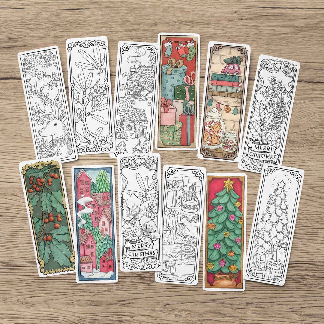 Marcadores digitales para colorear de Navidad, conjunto de 12 ...