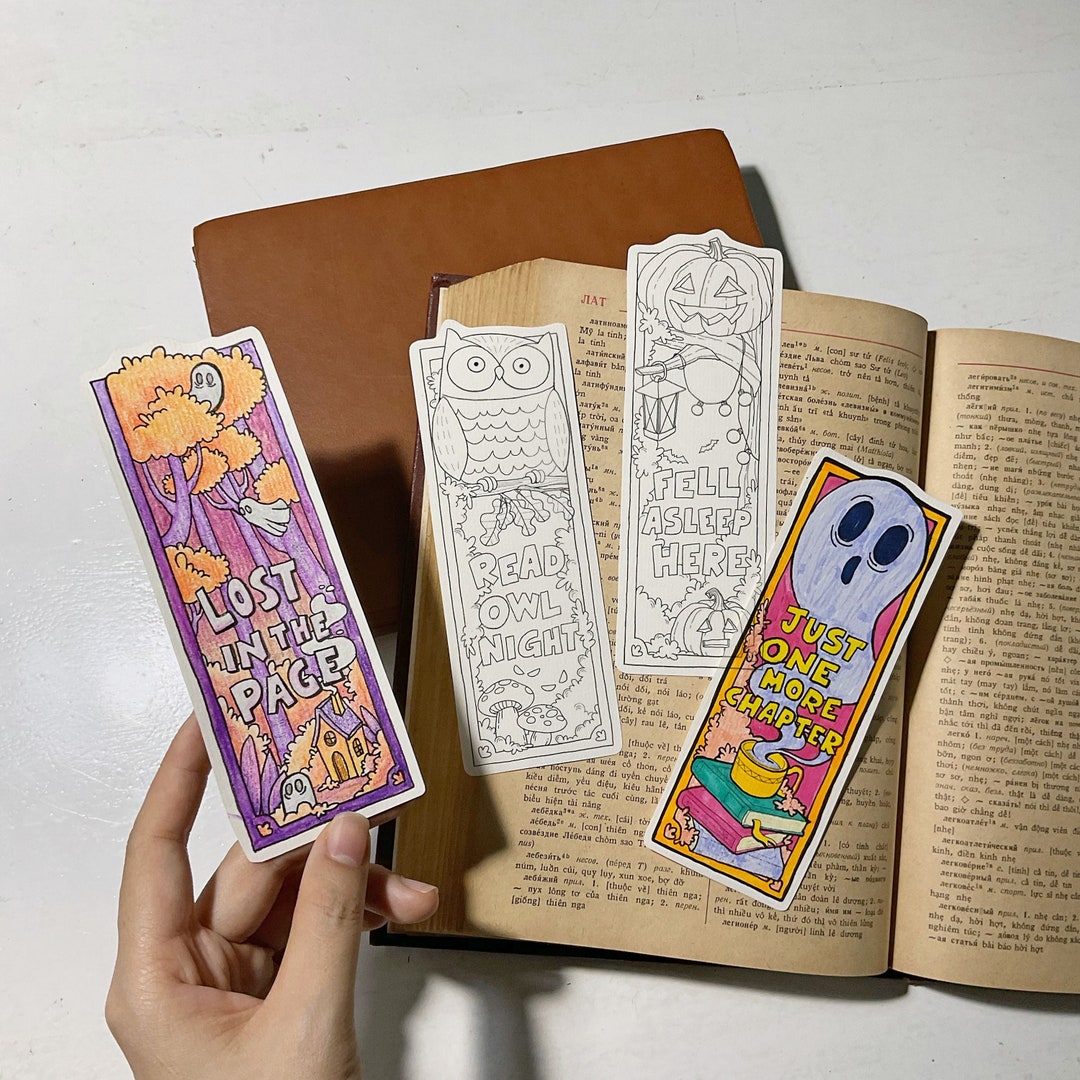 Digital Coloring Bookmarks, Set of 4 Funny Quotes Bookmarks, Printable ...