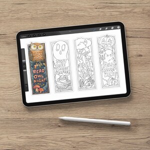 Digital Coloring Bookmarks, Set of 4 Funny Quotes Bookmarks, Printable ...