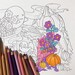 Printable Halloween Coloring Pages, Digital Autumn Coloring Page ...