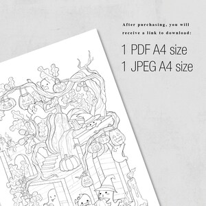 Printable Halloween Coloring Pages Digital Autumn Coloring - Etsy
