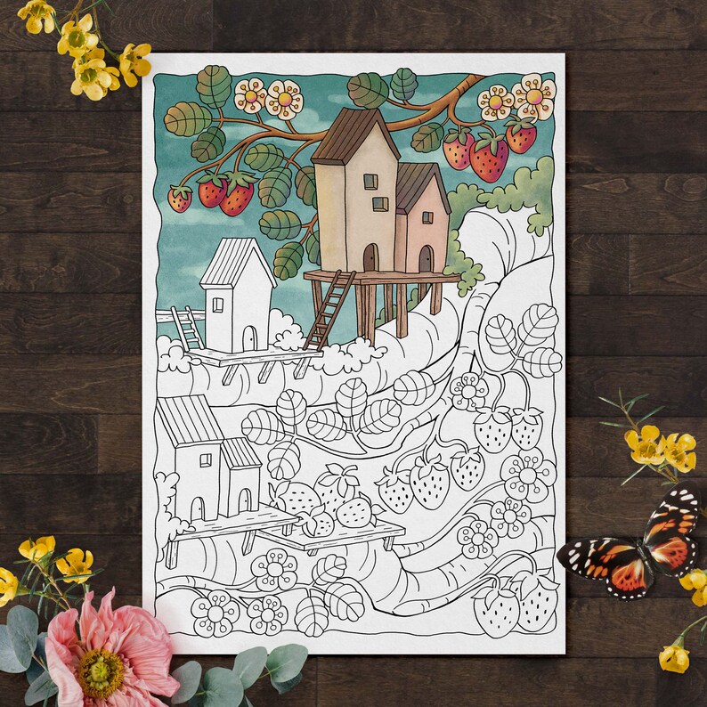 Printable Spring Coloring Pages Set of 3 Adult Coloring - Etsy