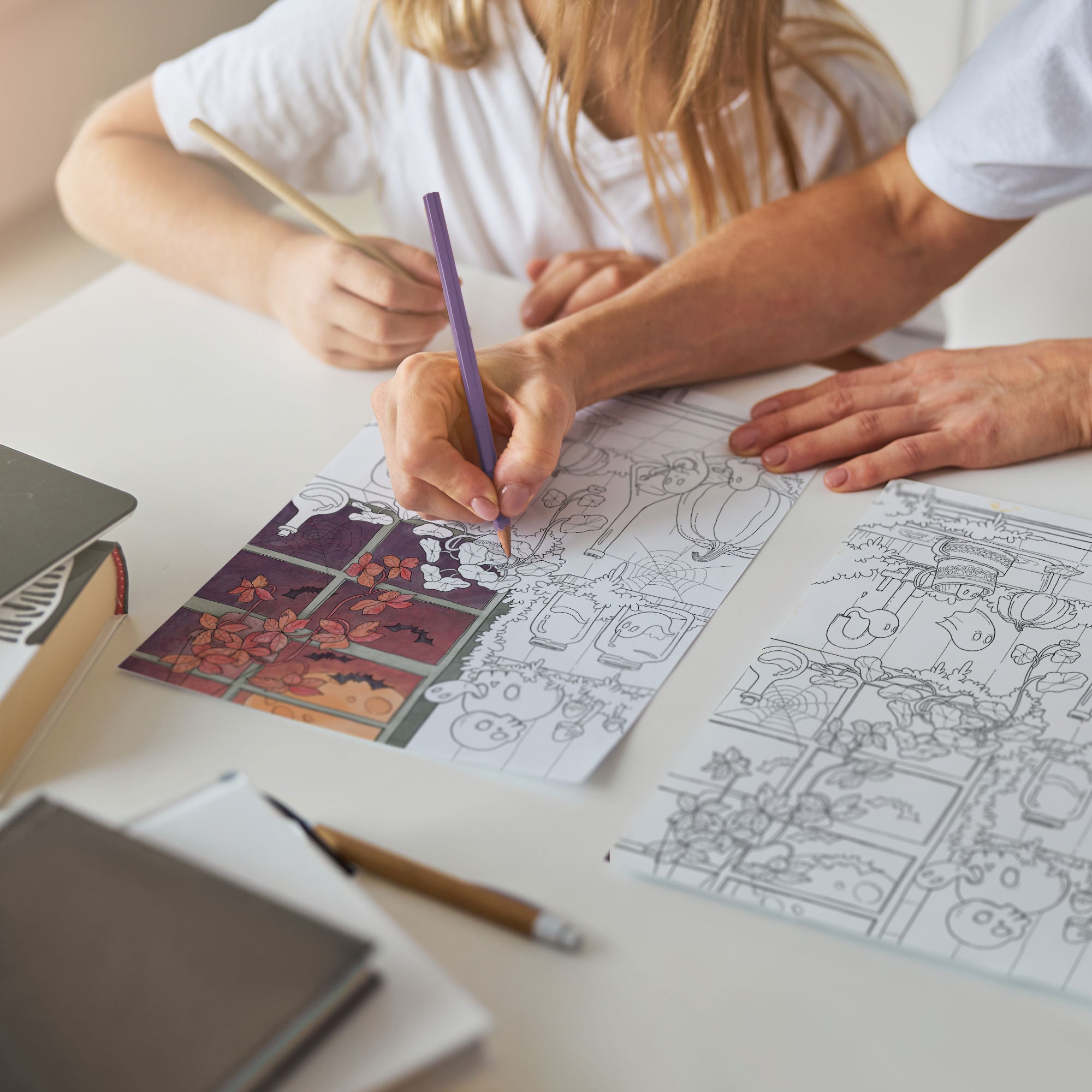 Printable Halloween Coloring Page Digital Autumn Coloring - Etsy