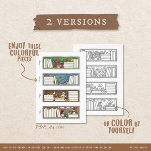 Printable Bookmark Book Tracker, Set of 8 Downloadable Bookmarks, Four ...