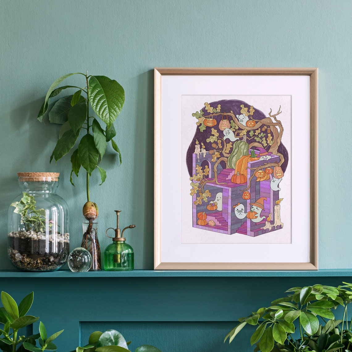 Printable Halloween Coloring Pages Digital Autumn Coloring - Etsy